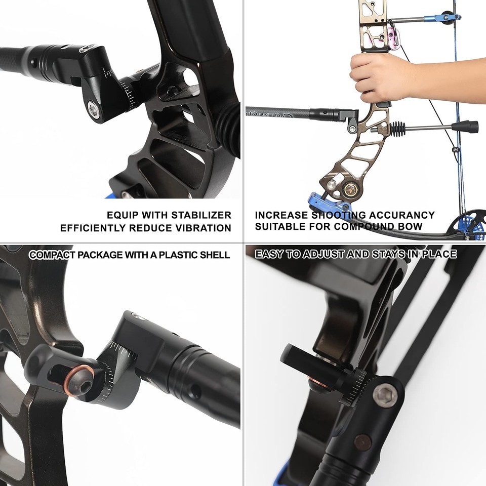 Adjustable V-Bar Quick Disconnect Bow Stabilizer for Compound Bow ...