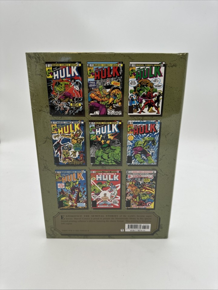 Marvel Comics Marvel Masterworks 346 Incredible Hulk Vol 17 DM Cover HC ...