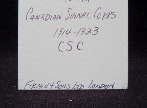 Canadian Signal Corps WWI/Post-WWI 18.5mm Brass Uniform Button Firmin ...