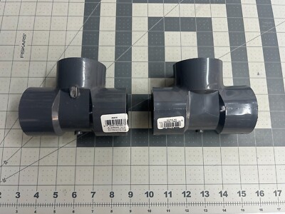 NOS 2-pack lot GENOVA 2" Threaded Sch 80 PVC FIP Tee Female Fitting ...