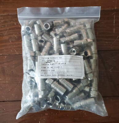 100pcs Coax Connectors Corning Gilbert UltraRange 6 NS-11470-1 Cat # GF ...