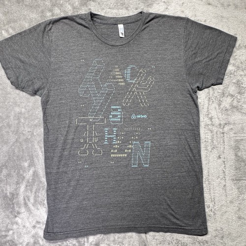 Airbnb Hackathon T Shirt Size L Single Stitch Sleeves Front Graphic | eBay
