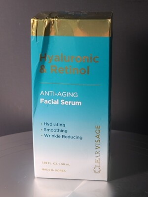 CLEAR VISAGE Hyaluronic & Retinol Anti-aging Facial Serum 50 ml | eBay