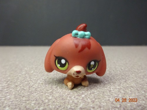 AUTHENTIC Littlest Pet Shop LPS #3601 Brown Tan BABY DACHSHUND PUPPY ...