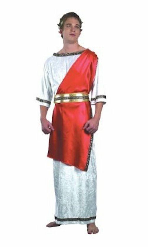 Mens Adult Greek God Roman Julius Caesar Toga Fancy Dress Costume ...
