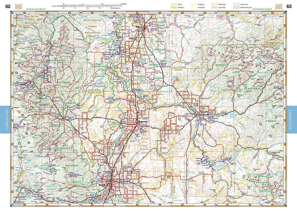 National Geographic Benchmark Oregon OR Road & Recreation Atlas Map ...