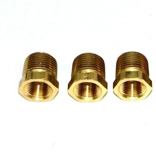 (3) PARKER 209P-8-6 BRASS REDUCER BUSHING 1/2" X 3/8" | eBay