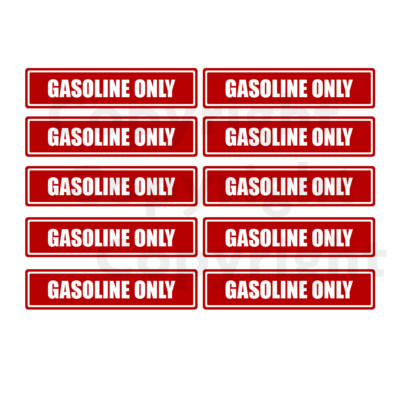 GASOLINE ONLY Warning sticker multi pack decal labels- gas powered ...