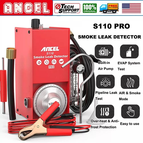 ANCEL S110 Pro Car EVAP Smoke Leak Detector Fuel Pipe & Air Pump Vacuum ...