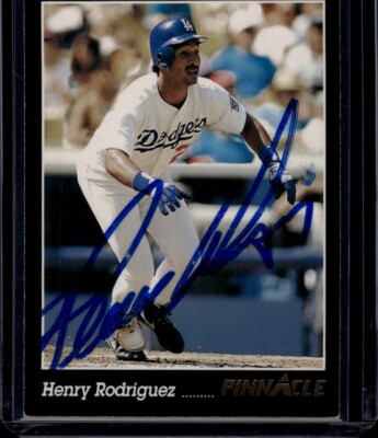 1993 Pinnacle #182 Autographed Henry Rodriguez Trading Card | eBay