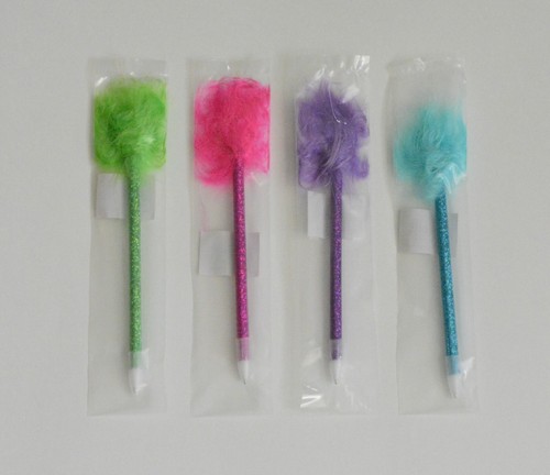 12 Fuzzy Feather Boa Pens Kid Princess Unicorn Birthday Party Goody Bag ...