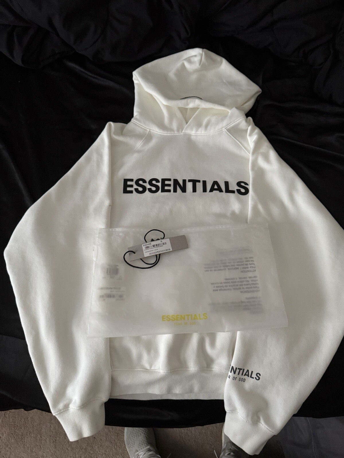 2020 Fear of God Essentials Hoodie White (size M) - Gem