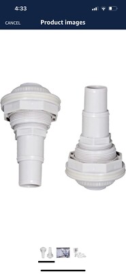 ATIE Above Ground Pool Complete Return Jet Fitting with Gaskets and ...