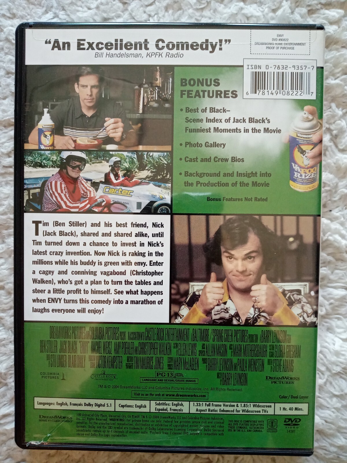 Envy DVD 2004 Ben Stiller, Jack Black | eBay