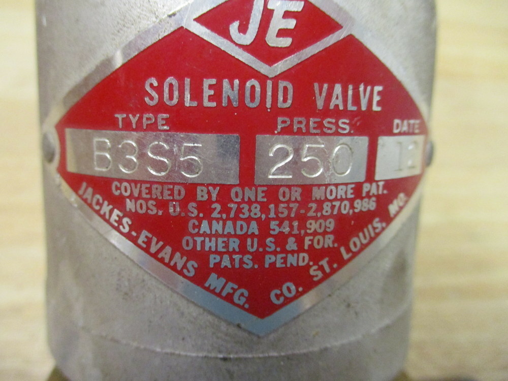 Jackes Evans B3S5 Solenoid Valve | eBay