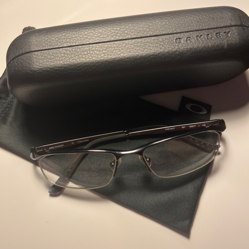 Nike 6037 Black Titanium Eyeglass Frames 53-17-135 Semi-Rimless, Oakley ...