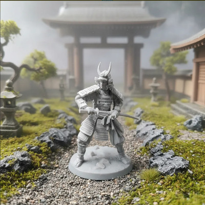 Samurai 7.9 in 1:9 Scale Model kits Unpainted Unassembly Military ...