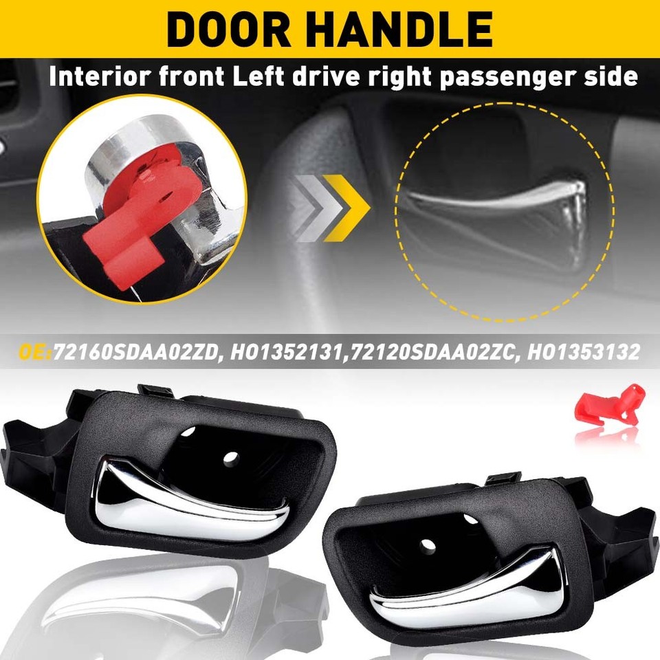 2X Inside Door Handle LH+RH Side Front For 2003 04 05 2006 2007 Honda ...