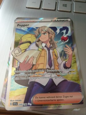 Pokemon card carte Arvin Pepper full art trainer | eBay