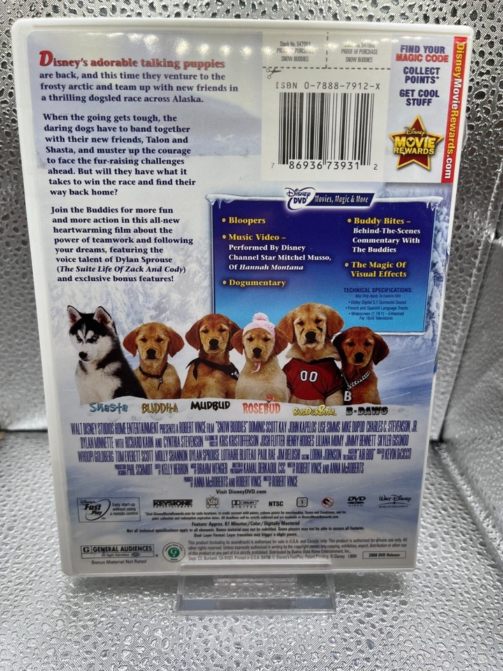 Snow Buddies (DVD, 2008) Walt Disney Pictures Widescreen Edition ...