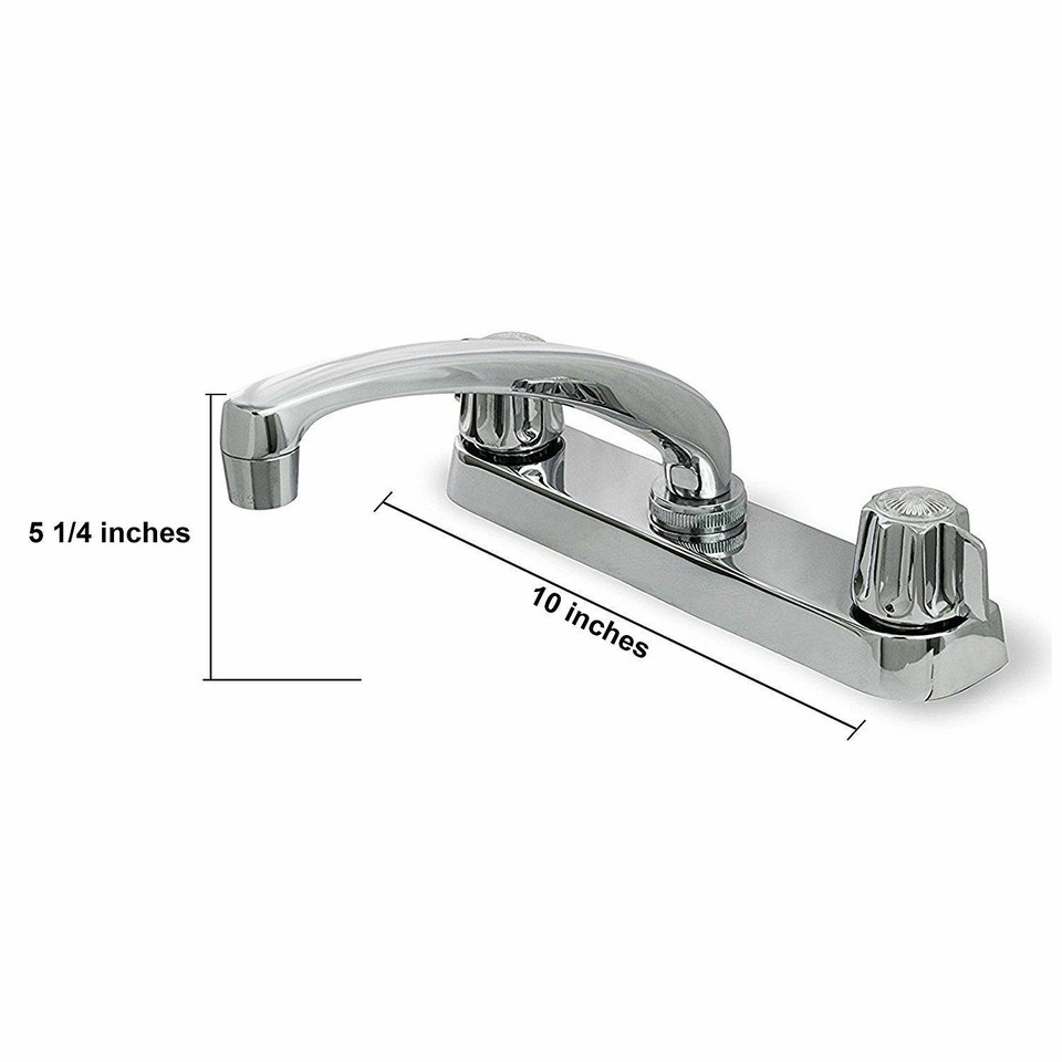 Gerber Style Kitchen Two Handle Faucet with Spray Chrome Plated Finish ...