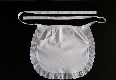 WHITE WAITRESS KITCHEN COOKING MAID HALLOWEEN HALF PINNY APRON WITH ...