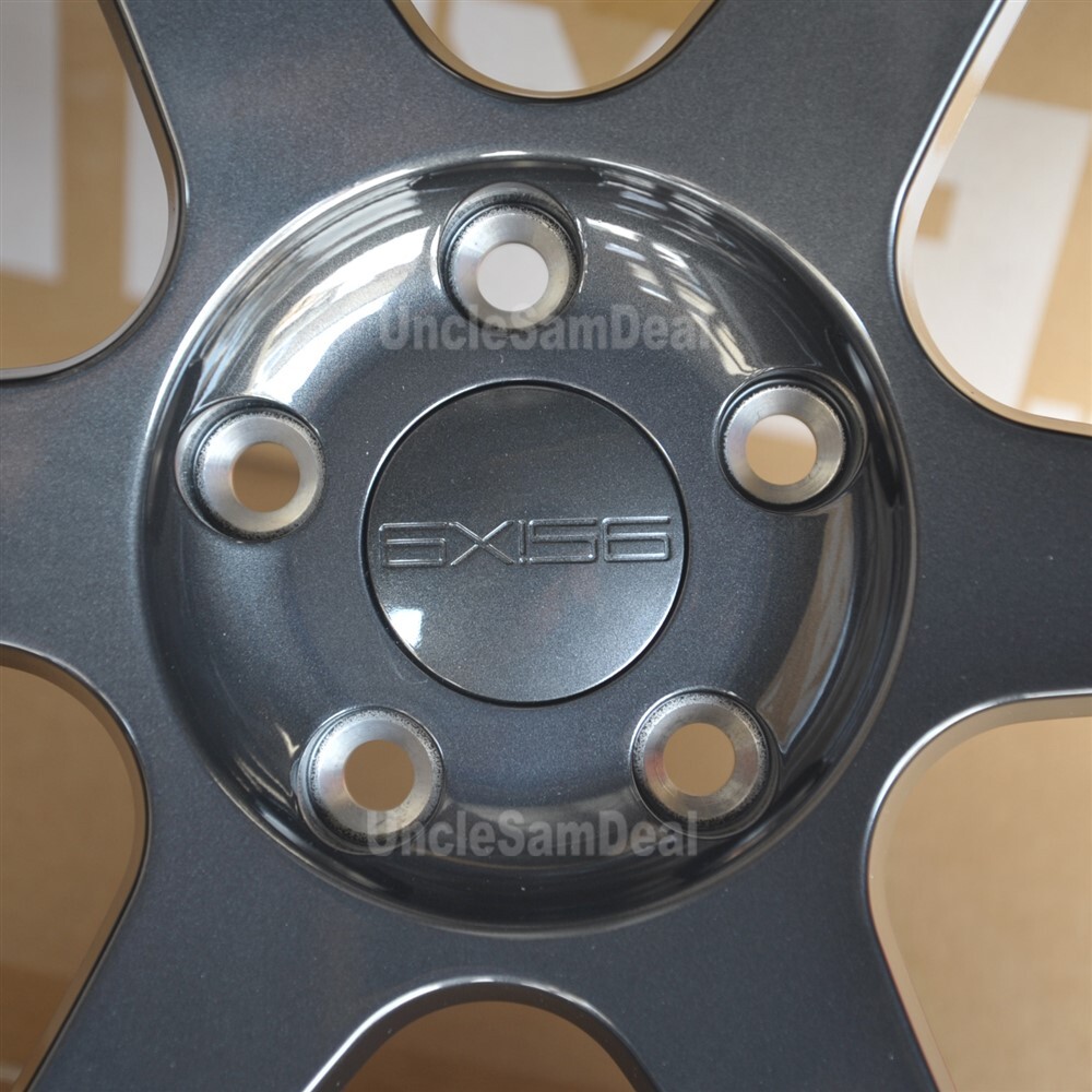 18" 18x8.5 5x108 +35 9SIX9 SIX-1 CARBON GRAY TE 6 SPOKES SPORT WHEELS ...