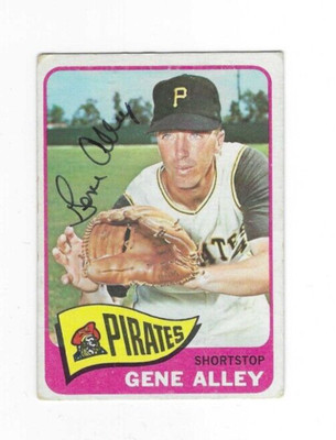 Signed 1965 Topps GENE ALLEY Pittsburgh Pirates Autographed Card #121 ...