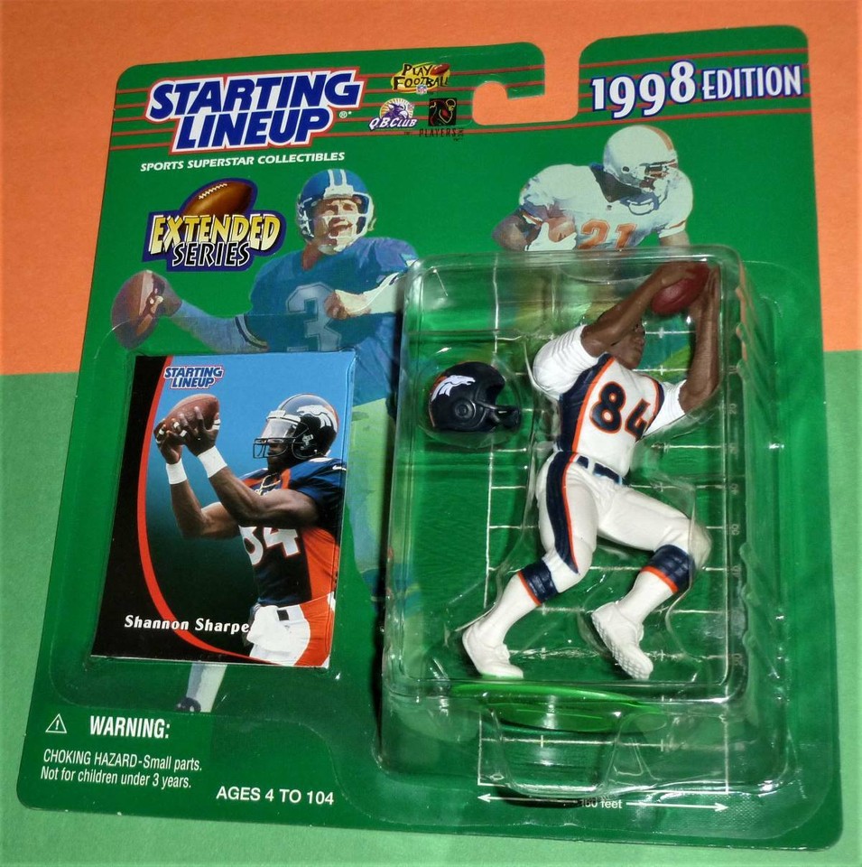 1998 extended SHANNON SHARPE Denver Broncos #84 Starting Lineup | eBay