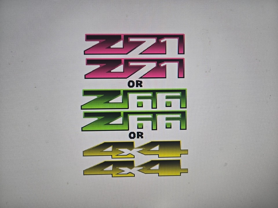 Z66 or Z71 or 4x4 Decal Sticker fits CHEVY AVALANCHE or OTHER (Single ...