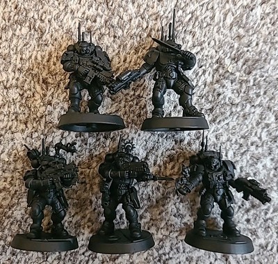 Warhammer 40k Primaris Space Marine Raven Guard Infiltrators X5. Custom ...