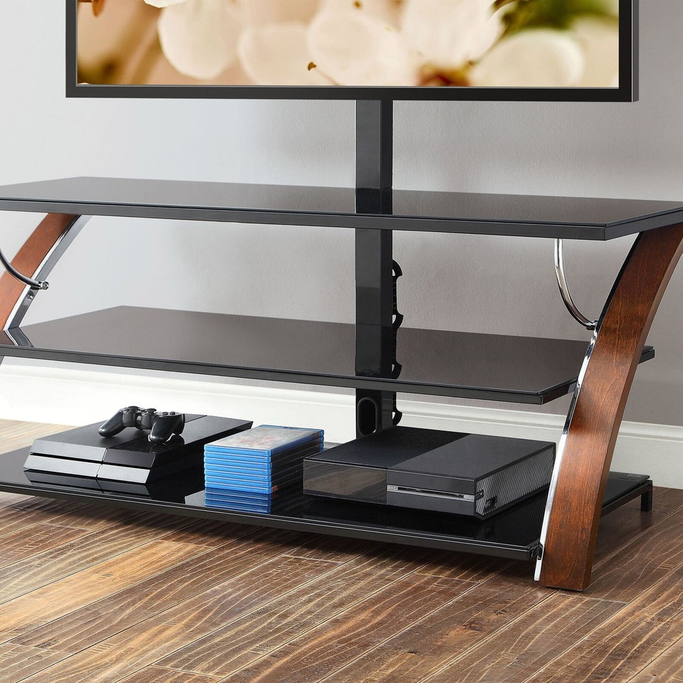 3-in-1 Flat Panel TV Stand for TVs up to 65" Media Console Table ...