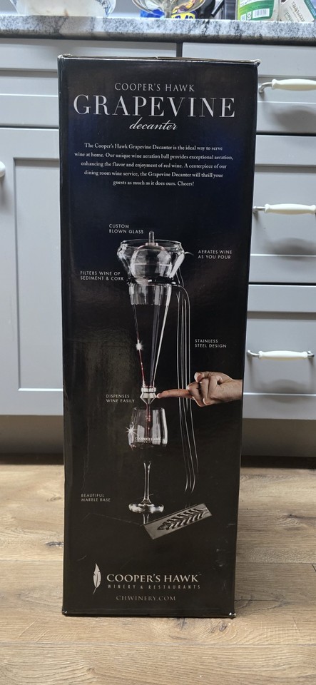 Brand New Cooper's Hawk Grapevine Decanter and Ball Aerator – in Box! 🍷 ...