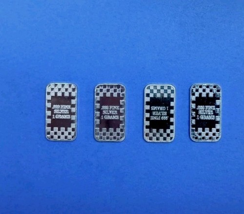Silver Set Of Four Card Bars .999 Fine One Gram Each | eBay