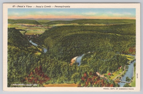 Postcard Penn's View Penn's Creek Pennsylvania | eBay