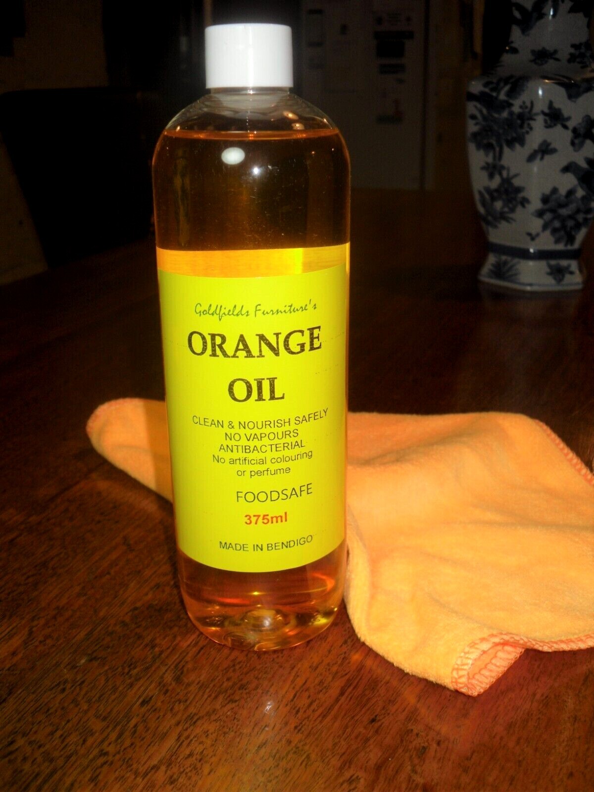 ORANGE OIL FURNITURE POLISH 375ml FOODSAFE CLEANS & REFRESHES WOOD ...
