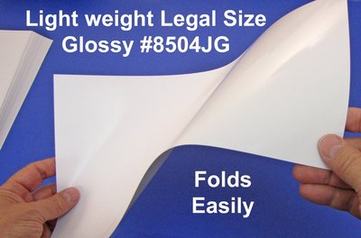 Lightweight Inkjet or Laser Photo Glossy Paper 8.5 x 14 Legal Size ...