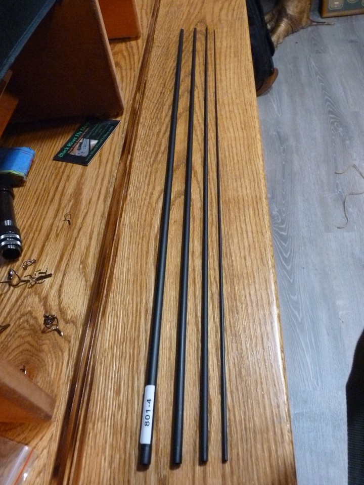 Stream Ultra-Light Matt Black Fly Rod Blank 8' 1wt 4-piece IM6, Rod ...