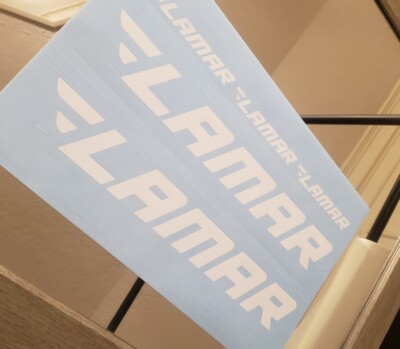Lamar Trailer Decals stickers 18”- 24" Gloss White (2) Flatbed Fast | eBay