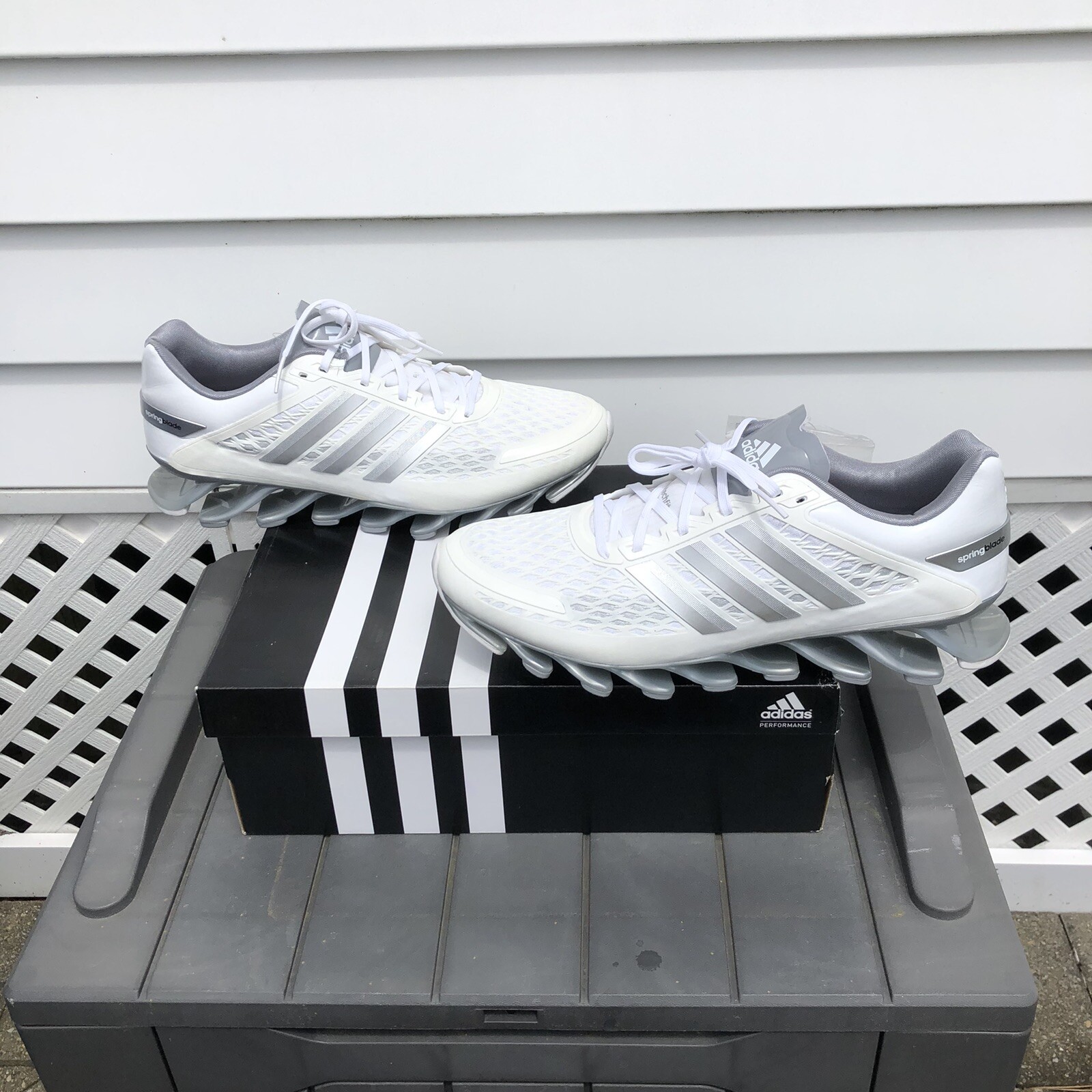 New ADIDAS Springblade Razor White Sz 12 Running Shoes G97685 New/Tried ...