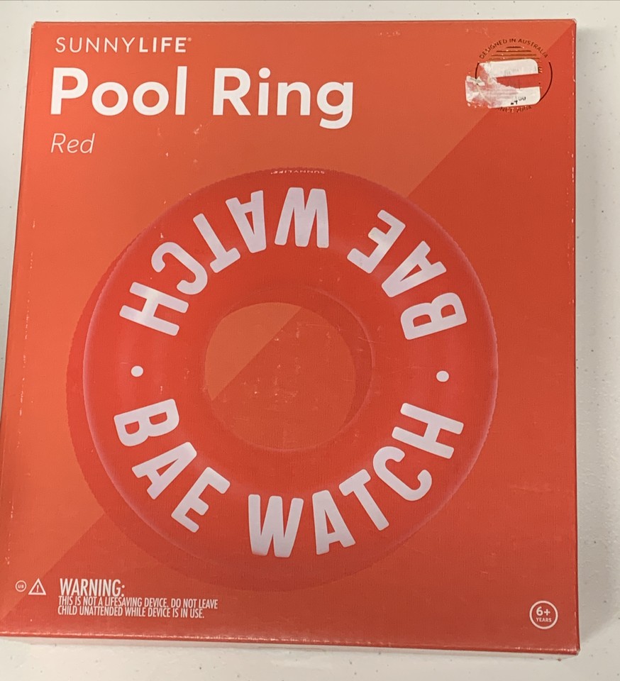 NEW SUNNYLIFE GIANT 45.5” RED BAE WATCH POOL RING FLOAT 9339296039434| eBay