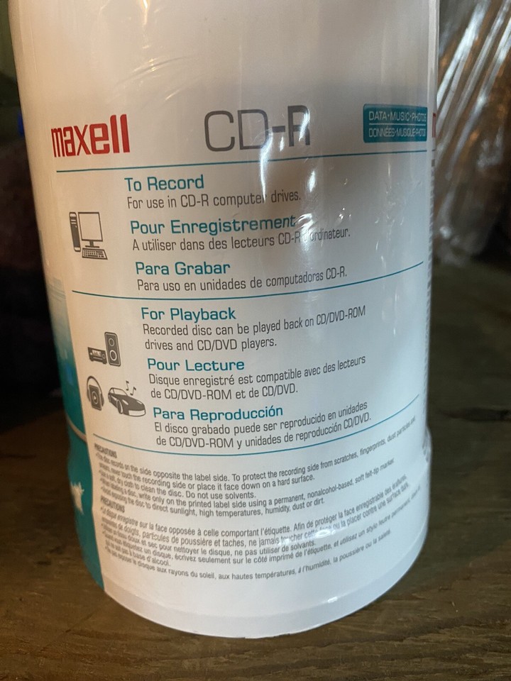 Maxell Cd-R 700 100pc Recordable Discs 48 Max x 700 MB 80 Min Spindle ...