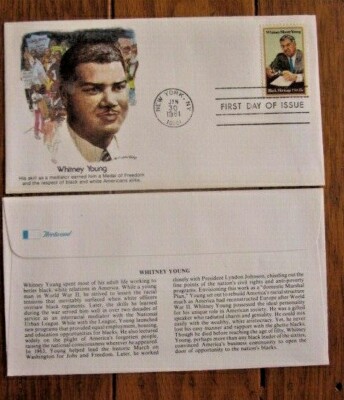 WHITNEY MOORE YOUNG BLACK HERITAGE FLEETWOOD CACHET FDC 1981 UNADDR | eBay