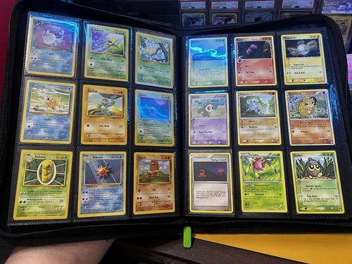 Pokemon WOTC Binder 155 Cards Plus Tazos ,holos , Team Rocket , Jungle ...
