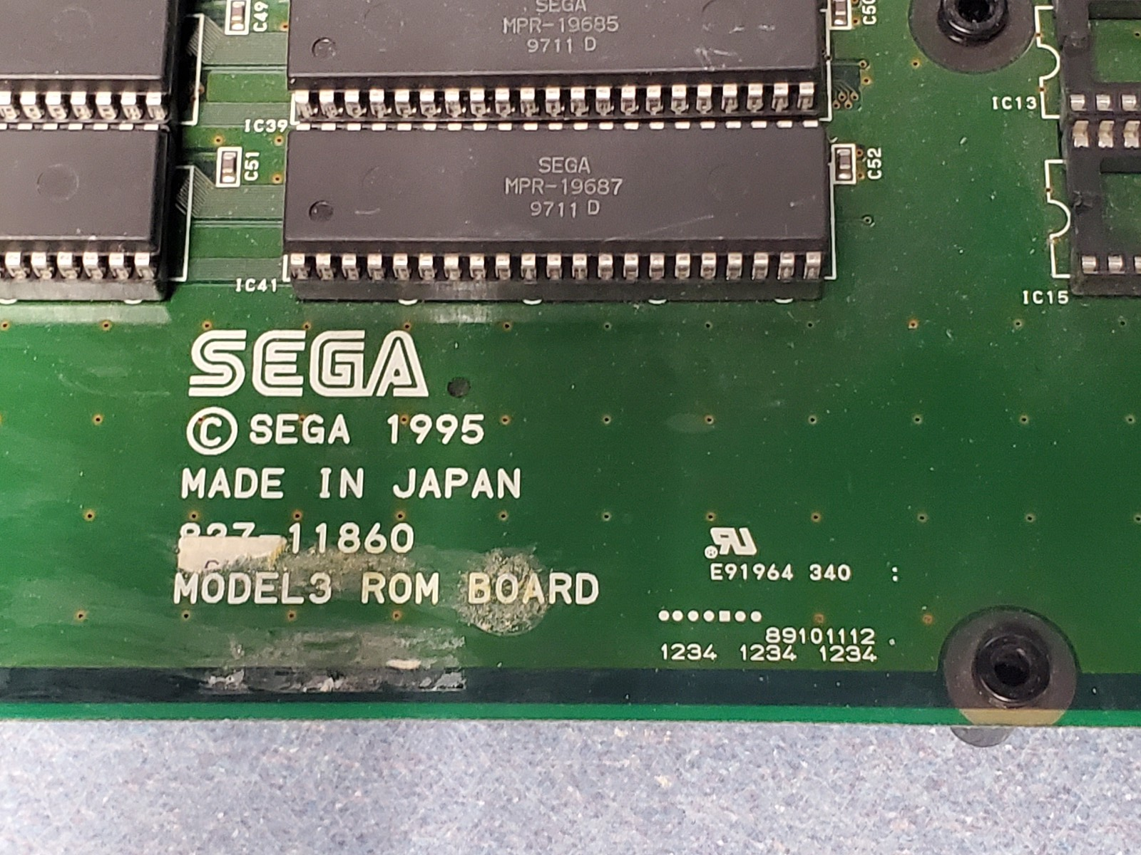 Sega Model 3 ROM board for Scud Racer aka Sega Super GT Arcade Game PCB ...
