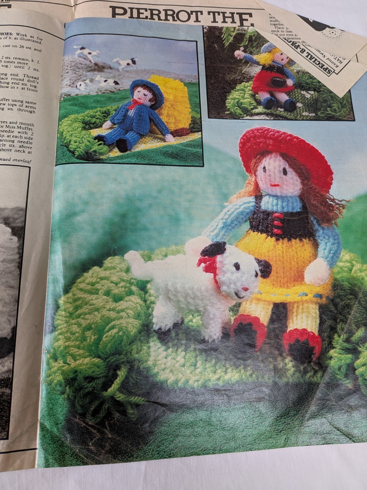 bundle vintage soft toy & doll knitting & sewing patterns removed from ...