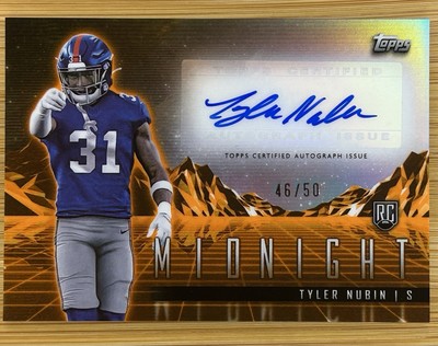 2024 Topps Midnight Football Tyler Nubin Orange Horizon Auto #/50 #RHS ...