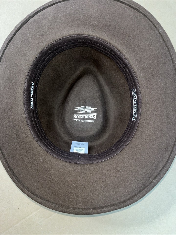 NWOT Men's Pendleton Outback Hat Brown Wool sz XL/TG | eBay