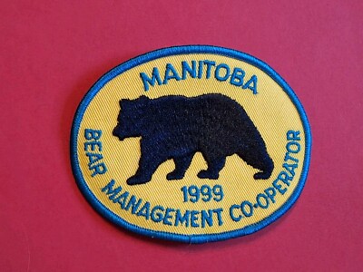 1999 Manitoba Canada Bear Management Co-Operator Hunting Patch Badge ...