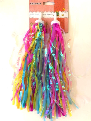 PINK/YELLOW/BLUE Bicycle Handlebar STREAMERS Beach Cruiser Bikes | eBay